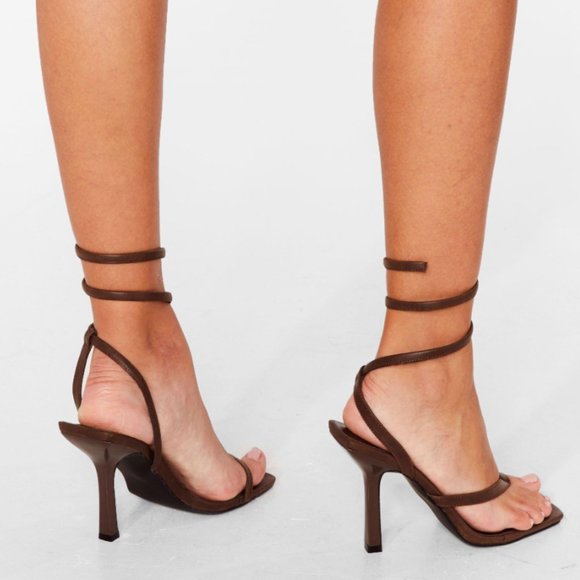 Nasty Gal | Shoes | Back Toe You Wrap Stiletto Heels | Poshmark